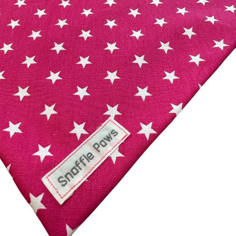 Pink Star Dog Bandana – Snaffle Paws