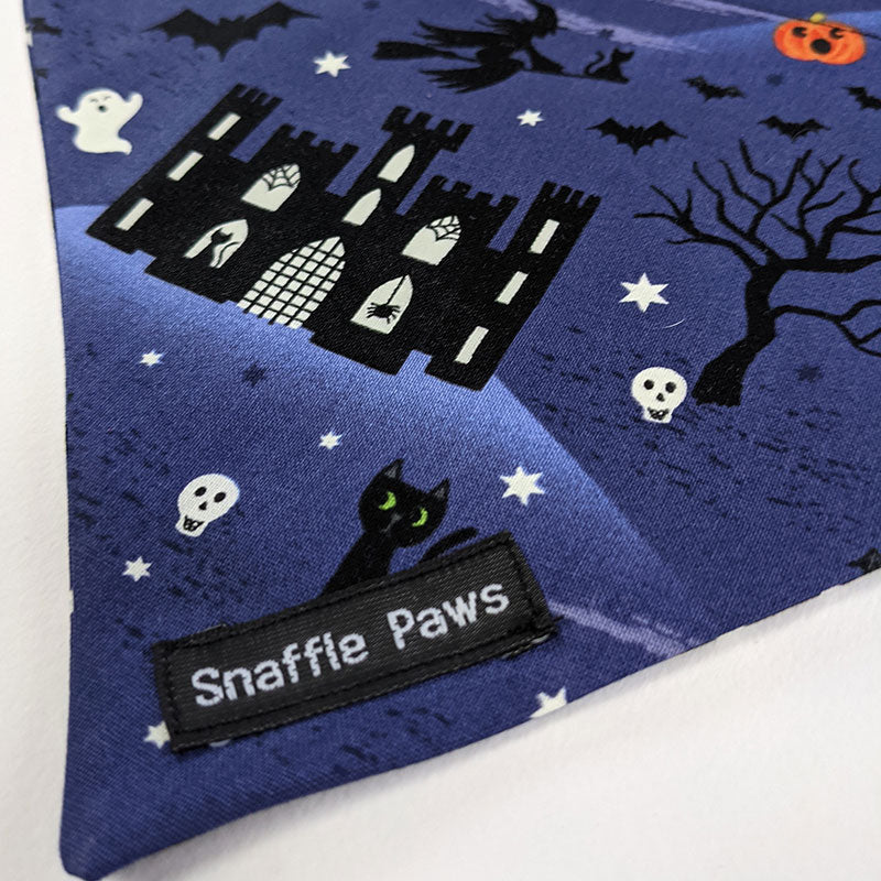 Glow in the dark Castle dog bandana – Snaffle Paws