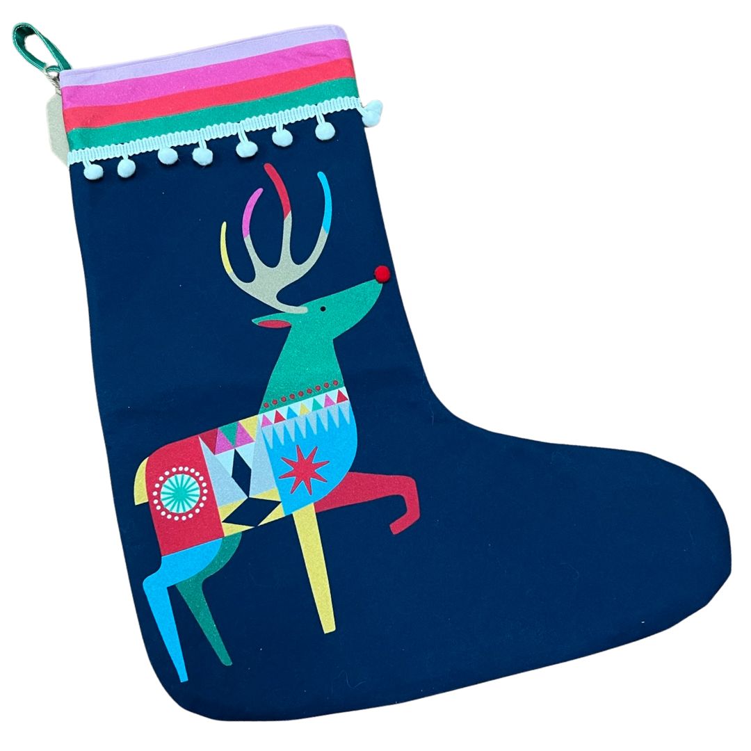 Scandi Style Reindeer Stocking – Snaffle Paws